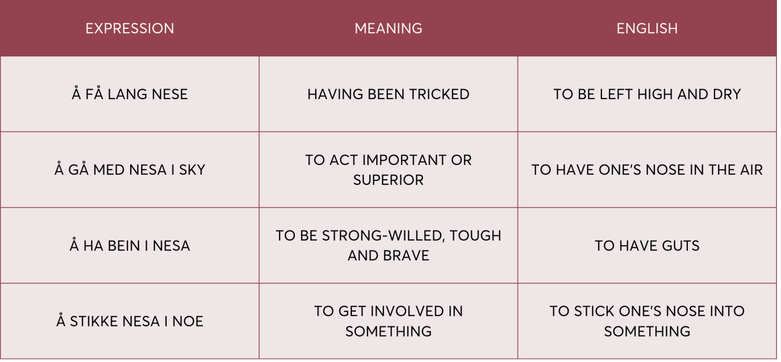 Norwegian Body Metaphors - Alfaskolen